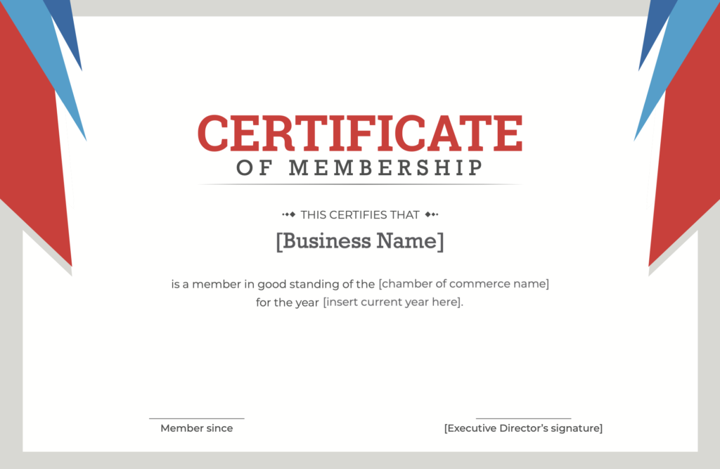 Honorary Membership Certificate Template