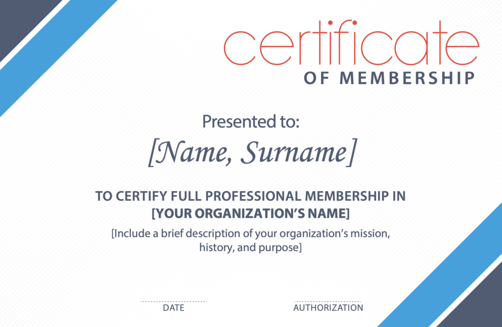 Show Your Appreciation With Membership Certificates